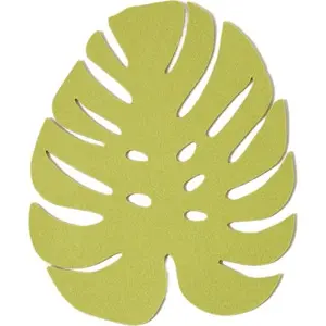 GRAF LANTZ Merino Wool Large Monstera Trivet - Pistachio
