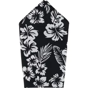Trafalgar Mana Hawaiian Print Handkerchief - Black