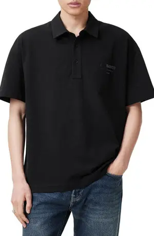 Allsaints Half Placket Polos For Men