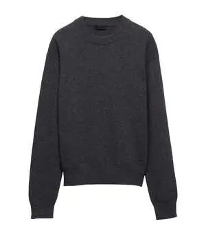 Prada Re-cashmere Crew-neck Sweater - Grey