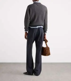 Prada Re-cashmere Crew-neck Sweater - Grey