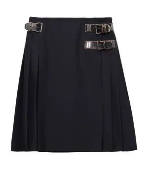 Prada Mohair-wool Pleated Skirt