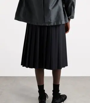 Prada Mohair-wool Pleated Skirt