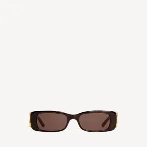 Balenciaga Dynasty Rectangle Sunglasses - Brown