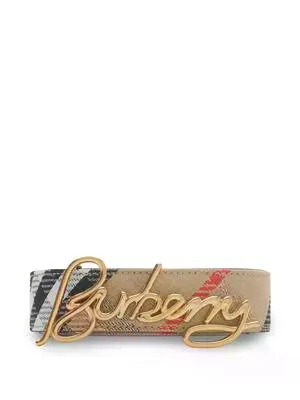 Burberry Reversible Check Signature Belt - Neutrals