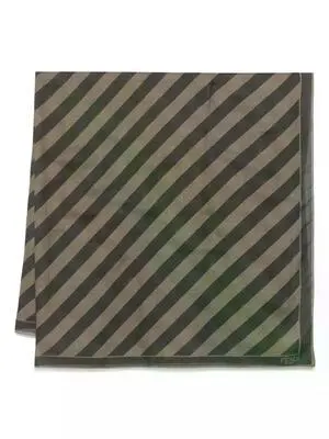 Fendi Striped Scarf - Brown