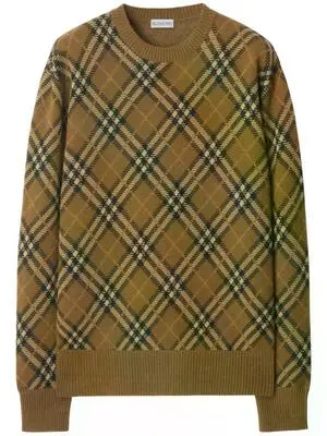 Burberry Check-pattern Sweater - Brown