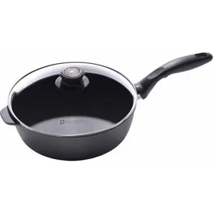 SWISS DIAMOND 6724c 3.2 Quart Saute Pan With Lid - Black
