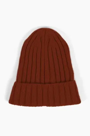SSKEIN Ribbed Baby Alpaca Beanie - Amber