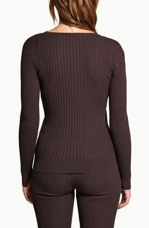 OYUN Ribbed Crew Neck Pullover - Acai