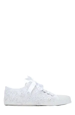 FOREVER & ALWAYS SHOES Shelby Lace Bridal Sneakers - White