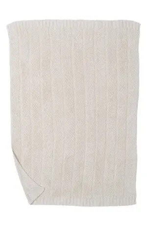 Barefoot Dreams Cozychic® Herringbone Throw Blanket - Cream