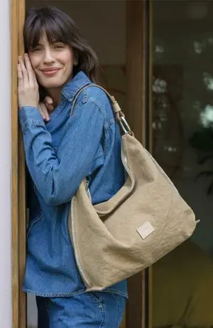 GRAF LANTZ Hana Canvas Hobo Bag - Sand