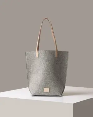 GRAF LANTZ Hana Merino Wool Tote - Granite