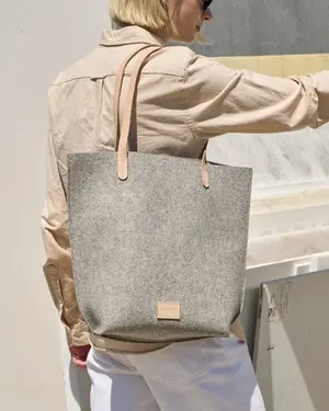 GRAF LANTZ Hana Merino Wool Tote - Granite