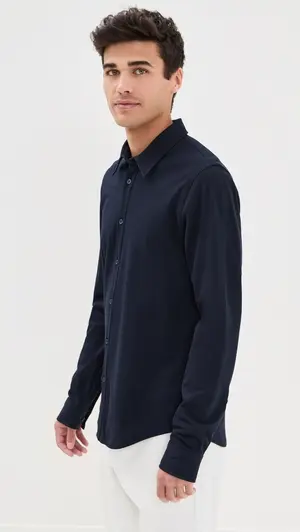 Orlebar Brown Giles Pique Knit Button Down
