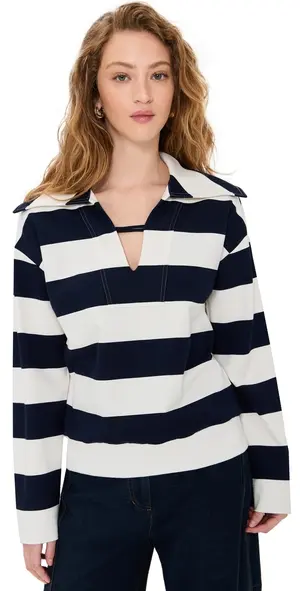ALIGNE Nina Stripe Top - Blue Stripe