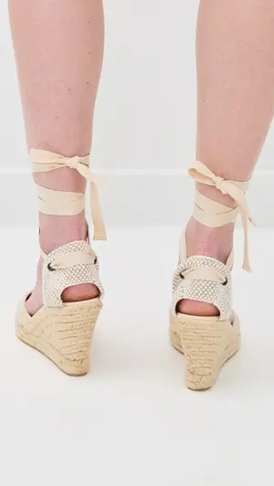 Soludos Marseille Wedge Espadrilles - Ivory