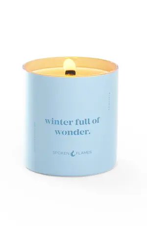 SPOKEN FLAMES Winter Full Of Wonder Candle - Light Blue