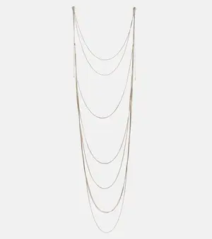 Alaïa Chain Necklace And Earrings - Gold