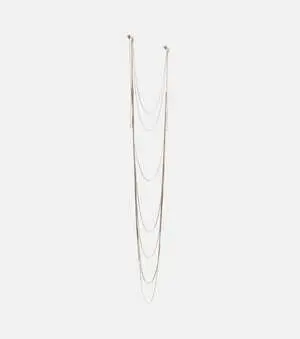 Alaïa Brass Chain Necklace Earrings - Gold
