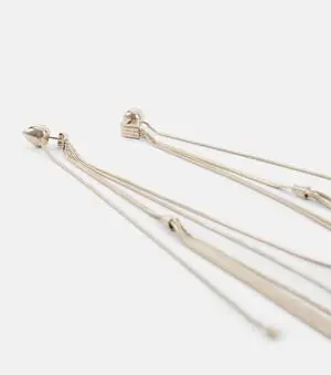 Alaïa Brass Chain Necklace Earrings - Gold