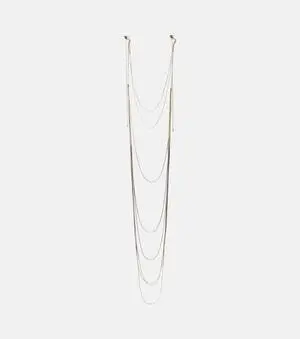 Alaïa Brass Chain Necklace Earrings - Gold