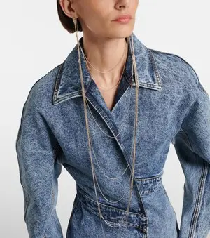 Alaïa Chain Necklace And Earrings Set