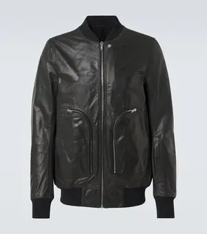 Rick Owens Bauhaus Flight Leather Bomber Jacket