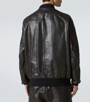 Rick Owens Bauhaus Flight Leather Bomber Jacket