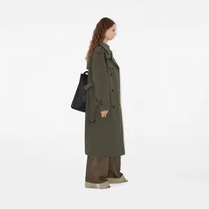 Burberry Long Stretch Wool Trench Coat