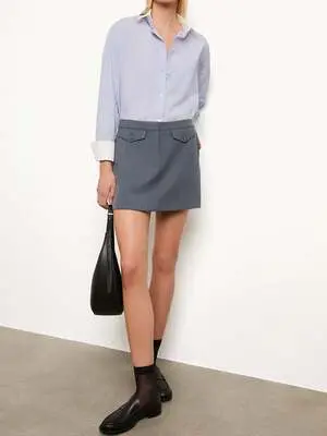 Proenza Schouler White Label A-line Mini Skirt - Denim