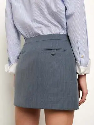 Proenza Schouler White Label A-line Mini Skirt - Denim
