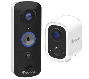 TOUCAN Wireless V3 Video Doorbell W/ Chime & S4 Camera Bundle - One-color