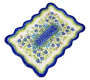 LIDIA'S POLISH POTTERY Ruffle Cookie Platter - One-color
