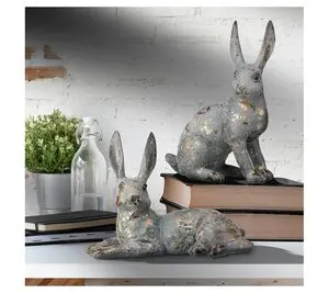 VALERIE PARR HILL 8.5-11.5' Sit, Lay Rabbit Set Of 2 Valerie - One-color