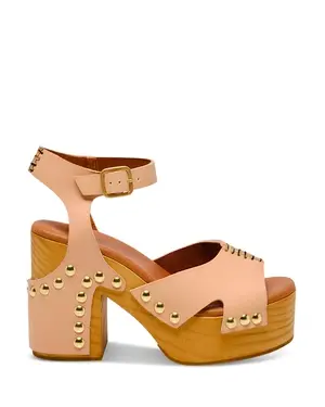 Free People Cecily Studded Platform Sandals - Vachetta