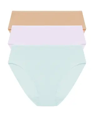 Natori Bliss Bare Hipster, Pack Of 3 - Cafe/pale Purple/green