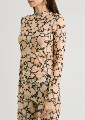 KNWLS Halcyon Printed Stretch-jersey Top - Multicoloured