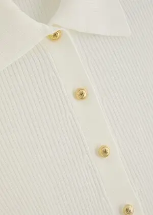 Alice + Olivia Nealie Ribbed-knit Shirt