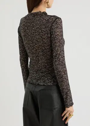KNWLS Halcyon Printed Stretch-jersey Top
