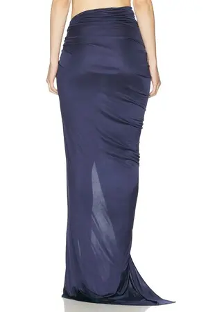 Atlein Draped Asymmetric Skirt - Abysse