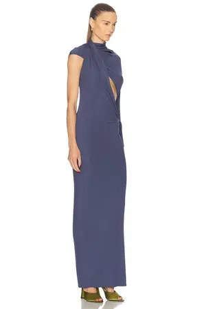 Atlein Long Sleeve Cut Out Dress