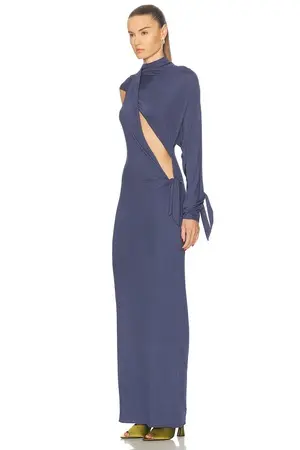 Atlein Long Sleeve Cut Out Dress