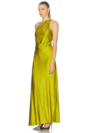 A.L.C. Aster Gown - Green Amber
