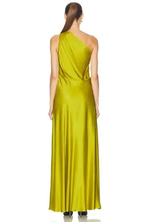 A.L.C. Aster Gown - Green Amber