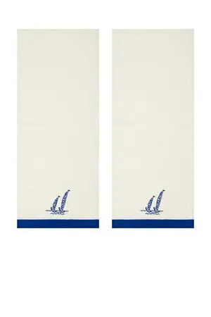 BODE Recreation Sails Dish Towels In Beige,blue
