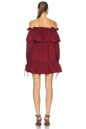 Saint Laurent Off The Shoulder Blouse - Rouge Fonce