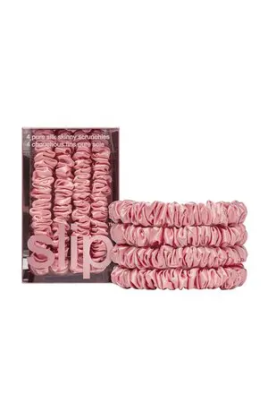 Slip Skinny Scrunchies Set Of 4 - Rose