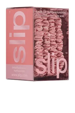 Slip Skinny Scrunchies Set Of 4 - Rose